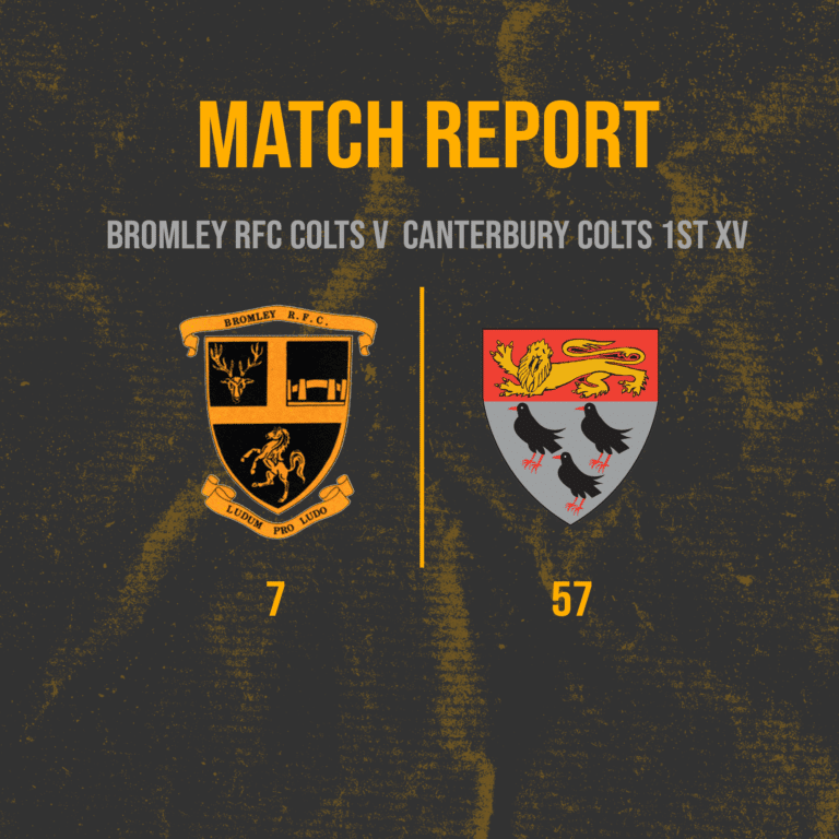 Match Report - Bromley RFC Colts vs Canterbury Colts 1st XV ...